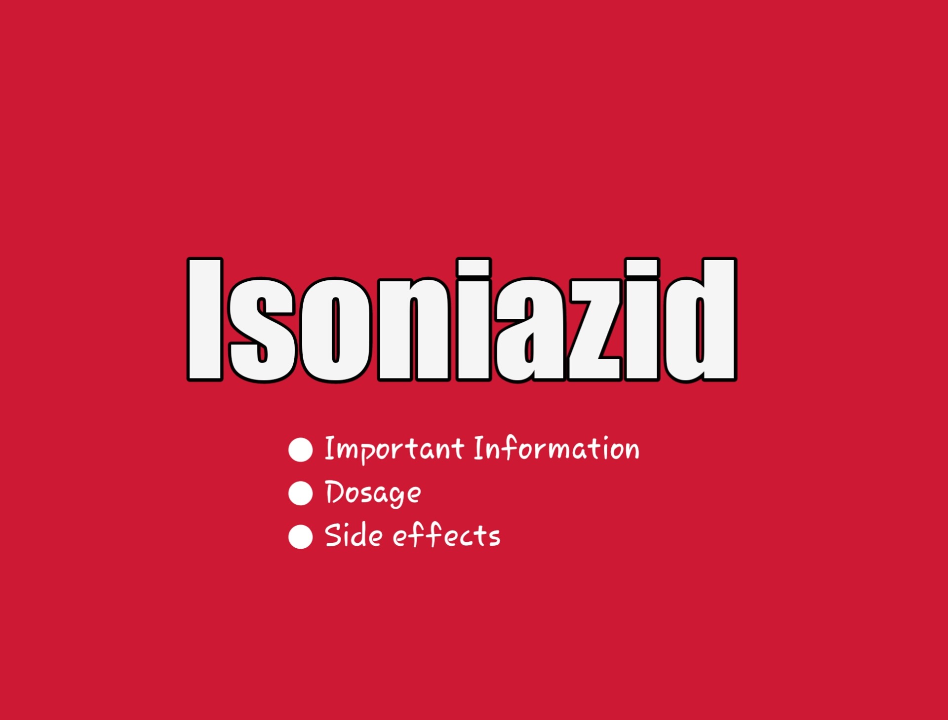 Isoniazid: Uses, Side effects, Dosage | DrugsBank