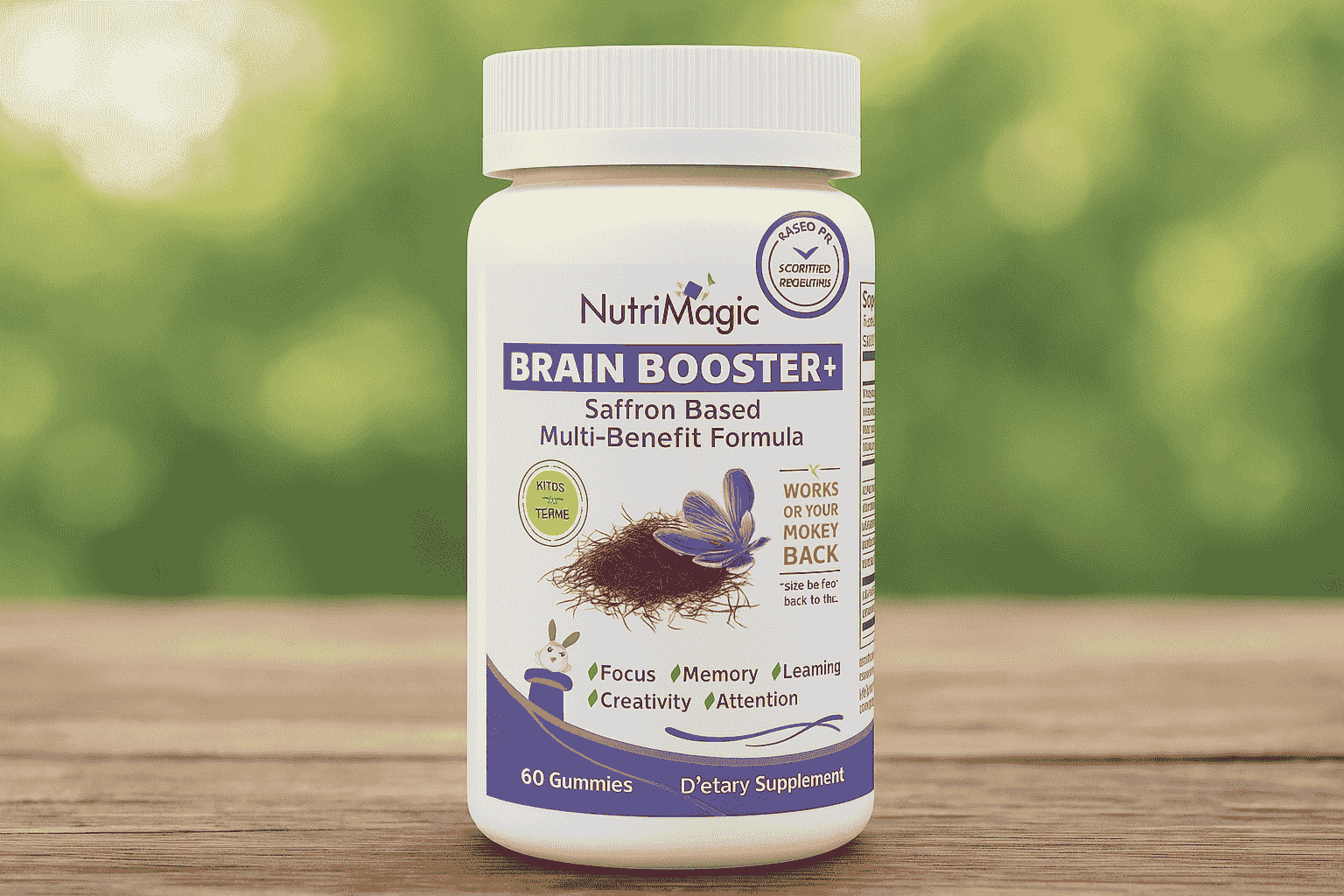 NutriMagic Kids Brain Booster 2-in-1 Saffron Extract Nootropic Review ...